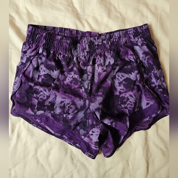 Athleta | Shorts | Athleta Purple Athletic Workout Floral Striped ...